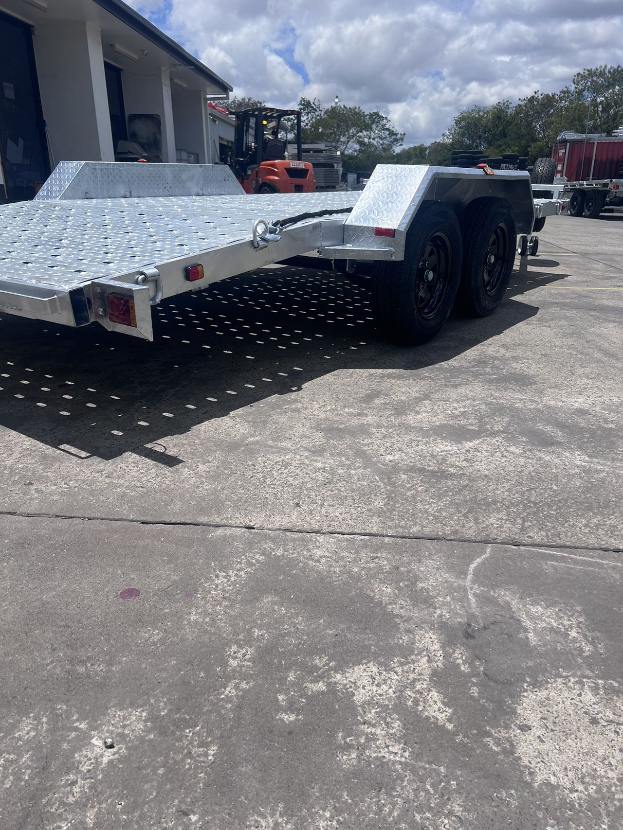 CAR TRAILER ATM 4.5M 2000kg 14.8 x 6.4 ft Tandem Beaver Tail - Absolute Shipping Containers ...